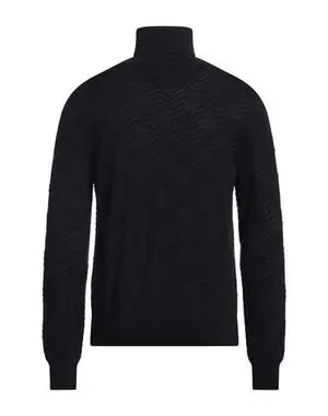 Missoni Turtleneck Knit Top - Navy