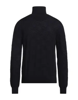 Missoni Turtleneck Knit Top - Navy
