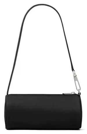 Tory Burch Virginia Nylon Cylinder Shoulder Bag - Black