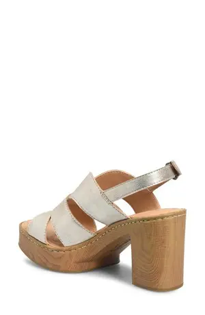 BØRN Nassau Slingback Platform Sandal - Light Gold Metallic