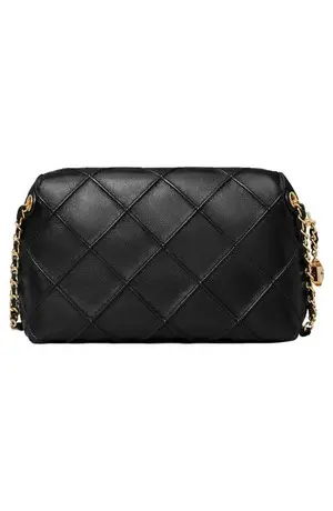 Tory Burch Fleming Soft Leather Crossbody Bag - Black