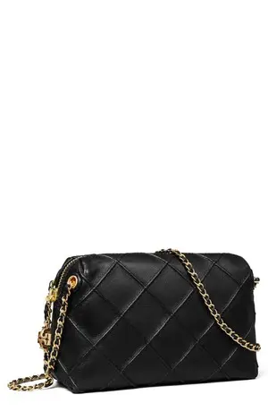 Tory Burch Fleming Soft Leather Crossbody Bag - Black
