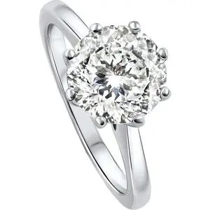 BLISS DIAMOND 3ct Portuguese Cut Lab Grown Diamond Ring In 14k Gold - 14k White Gold