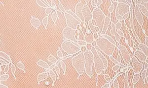 MAPALE Floral Lace Teddy With Faux Pearl And Lace-up Detail