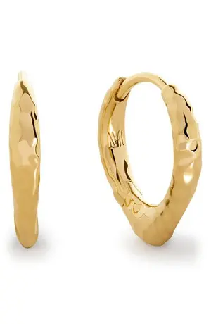 Monica Vinader Siren Tapered Huggie Hoop Earrings - 18k Gold Vermeil