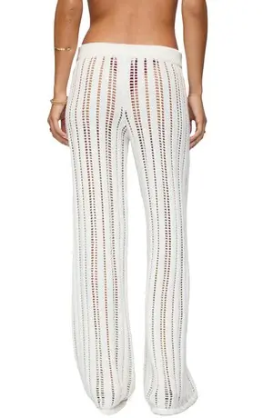 EDIKTED Open Stitch Cover-up Pants