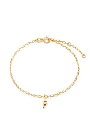 ANA LUISA Charm Letter Bracelet - F