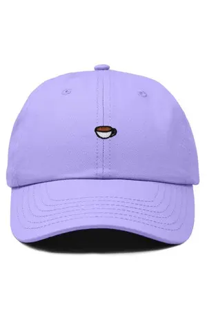 DALIX Dalix Lil Coffee Embroidered Baseball Cap Lavender
