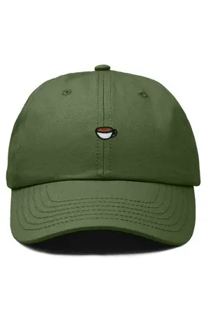 DALIX Dalix Lil Coffee Embroidered Baseball Cap Olive