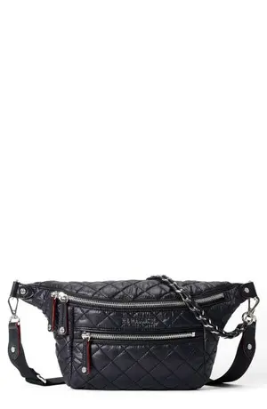 Mz Wallace Crosby Quilted Nylon Convertible Sling Bag - Black