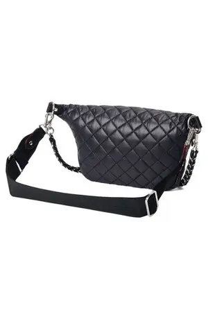 Mz Wallace Crosby Quilted Nylon Convertible Sling Bag - Black