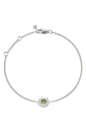 Monica Vinader August Birthstone Chain Bracelet - Sterling Silver /periodt