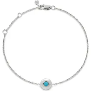 Monica Vinader December Birthstone Turquoise Chain Bracelet Sterling Silver /turquoise