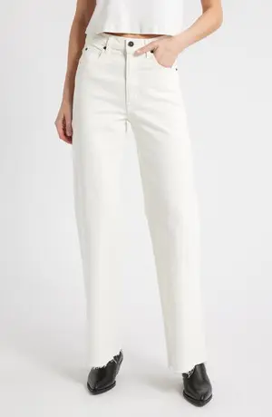SLVRLAKE Grace High-waist Wide-leg Jeans - White