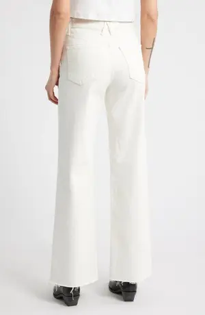 SLVRLAKE Grace High-waist Wide-leg Jeans - White