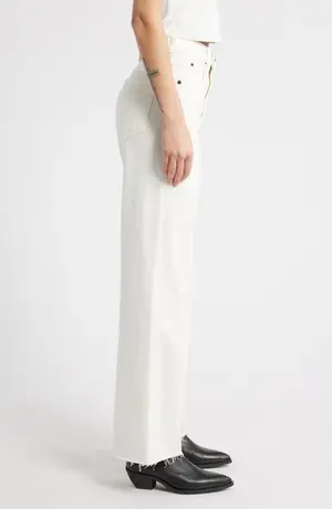 SLVRLAKE Grace High-waist Wide-leg Jeans - White