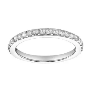 LUVMYJEWELRY 14k Gold 0.51ct Diamond Eternity Ring - 14k White Gold