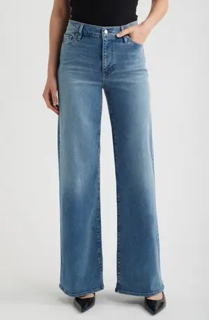 FRAME Long Le Slim Palazzo High-waist Wide-leg Jeans - Gossamer