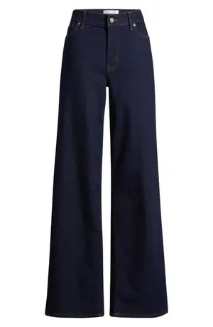 FRAME Long Le Slim Palazzo High-waist Wide-leg Jeans - Rinse