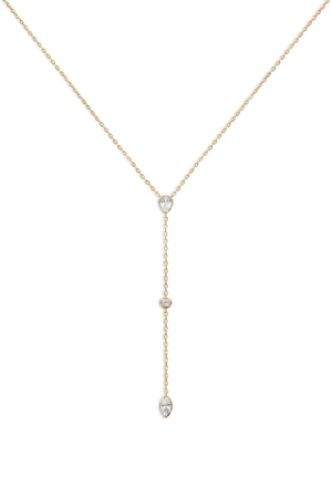 ELECTRIC PICKS Paloma Lariat Necklace - Yellow Gold