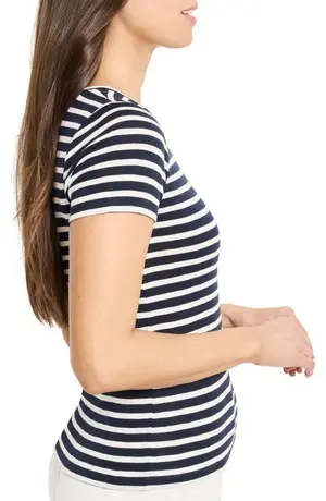 NIC+ZOE Striped T-shirt - Indigo Multi