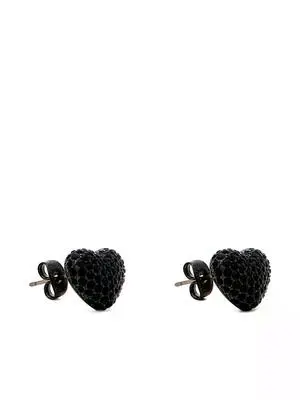 Marc Jacobs The Pavé Balloon Heart Stud Earrings - Black