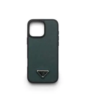 Prada Saffiano Leather Case For Iphone 16 Pro Max - Green