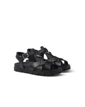 Prada Crisscross Rubber Sandals