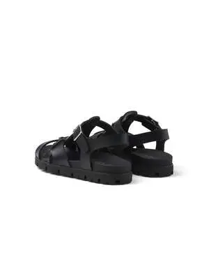 Prada Crisscross Rubber Sandals