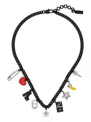 Marc Jacobs Trinket Charm Necklace - Black