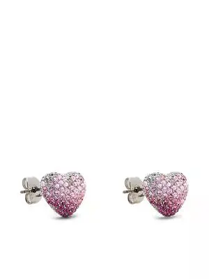 Marc Jacobs The Pavé Balloon Heart Stud Earrings