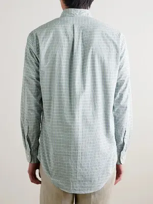 Sid Mashburn Button-down Collar Checked Cotton-poplin Shirt