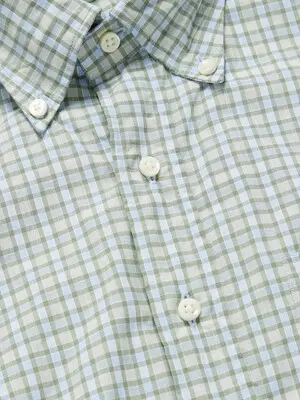 Sid Mashburn Button-down Collar Checked Cotton-poplin Shirt