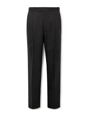 STOFFA Straight-leg Pleated Wool Trousers
