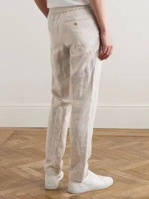 Mr P. James Straight-leg Linen Trousers - Neutrals