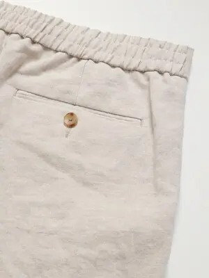 Mr P. James Straight-leg Linen Trousers - Neutrals