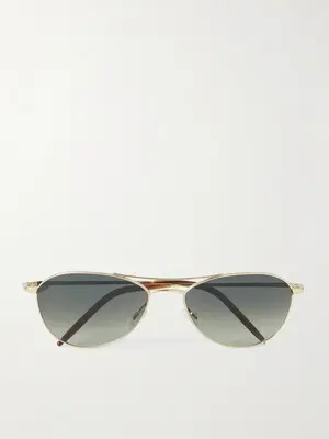 Oliver Spencer Aero Ii Aviator Sunglasses - Gold