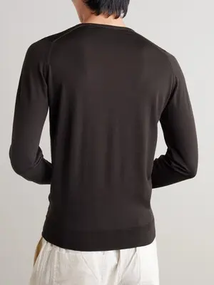 John Smedley Lundy Slim-fit Merino Wool Sweater - Brown