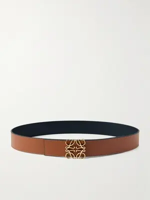 Loewe 4cm Anagram Reversible Leather Belt - Brown