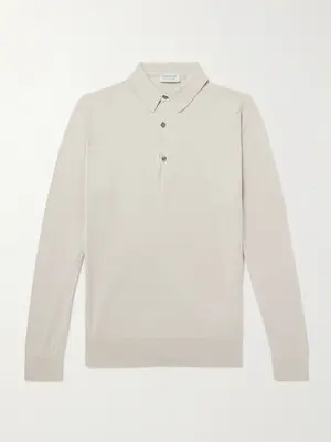 John Smedley Long Sleeve Polos For Men