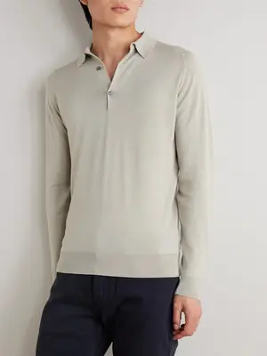 John Smedley Bradwell Slim-fit Sea Island Cotton Polo Shirt - Neutrals
