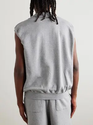 Kapital Printed Cotton-jersey Half-zip Gilet