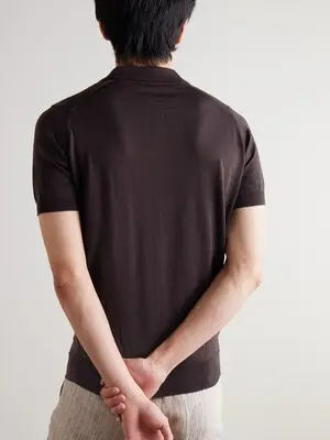 John Smedley Payton Slim-fit Merino Wool Polo Shirt - Brown