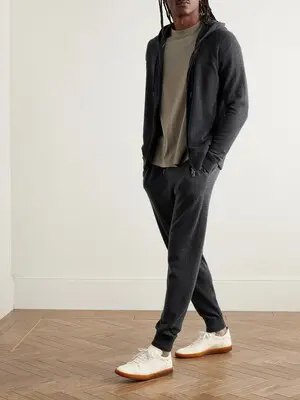 Derek Rose Finley Tapered Cashmere Sweatpants - Gray