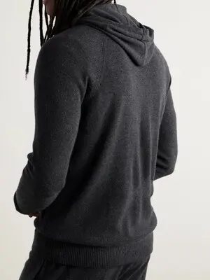 Derek Rose Finley Cashmere Zip-up Hoodie - Black