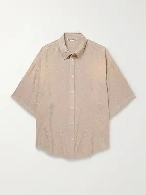 Acne Studios Setar Oversized Satin-jacquard Shirt
