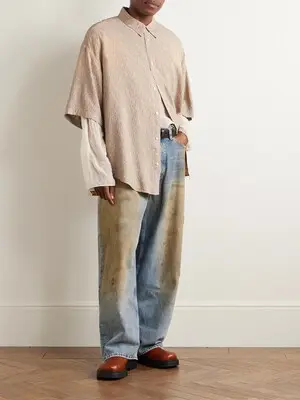 Acne Studios Setar Oversized Satin-jacquard Shirt