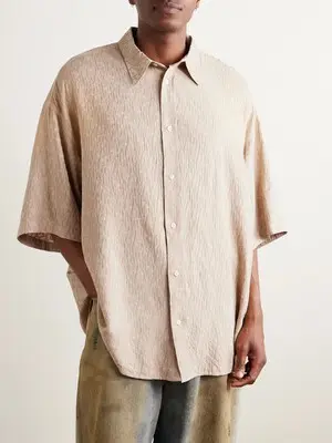 Acne Studios Setar Oversized Satin-jacquard Shirt