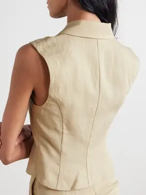 Le Kasha Sawadah Linen Vest - Neutrals