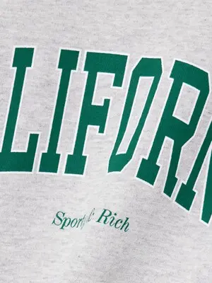 SPORTY & RICH Printed Cotton-blend Jersey Sweatshirt